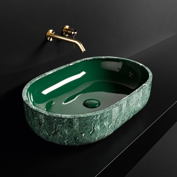 Verde Alpi Bespoke Handmade Marble Bathroom Suite (Inc. WC Pan, Bidet ...